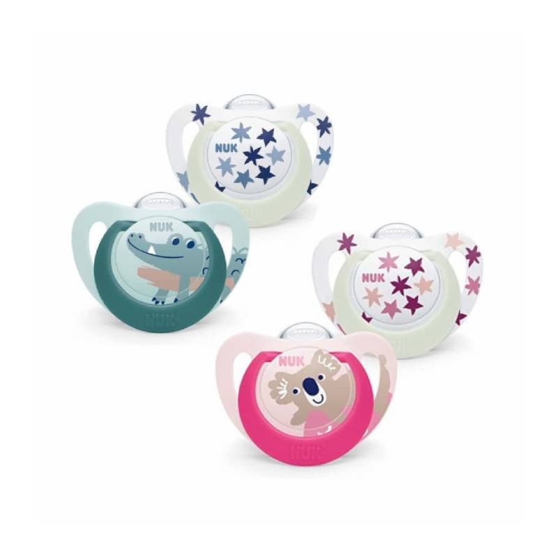 Nuk Star Day&Night Chupeta Silicone 6-18M | Farmácia d'Arrábida